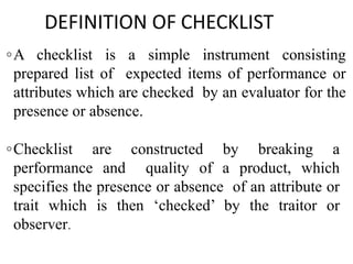 Rating Scale & Check List-ppt-Final.pptx | Science