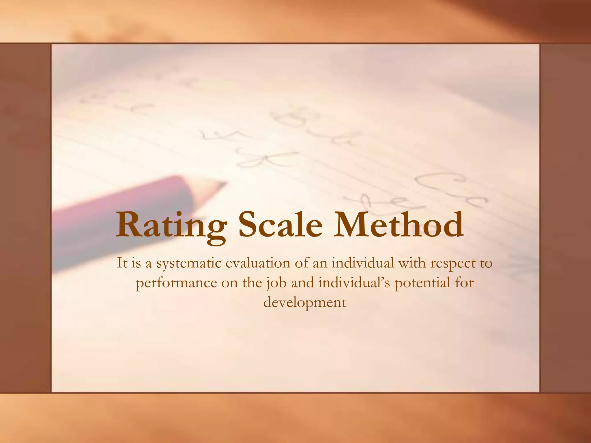 Rating scale method | PPT