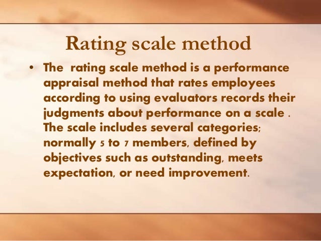 Rating scale method