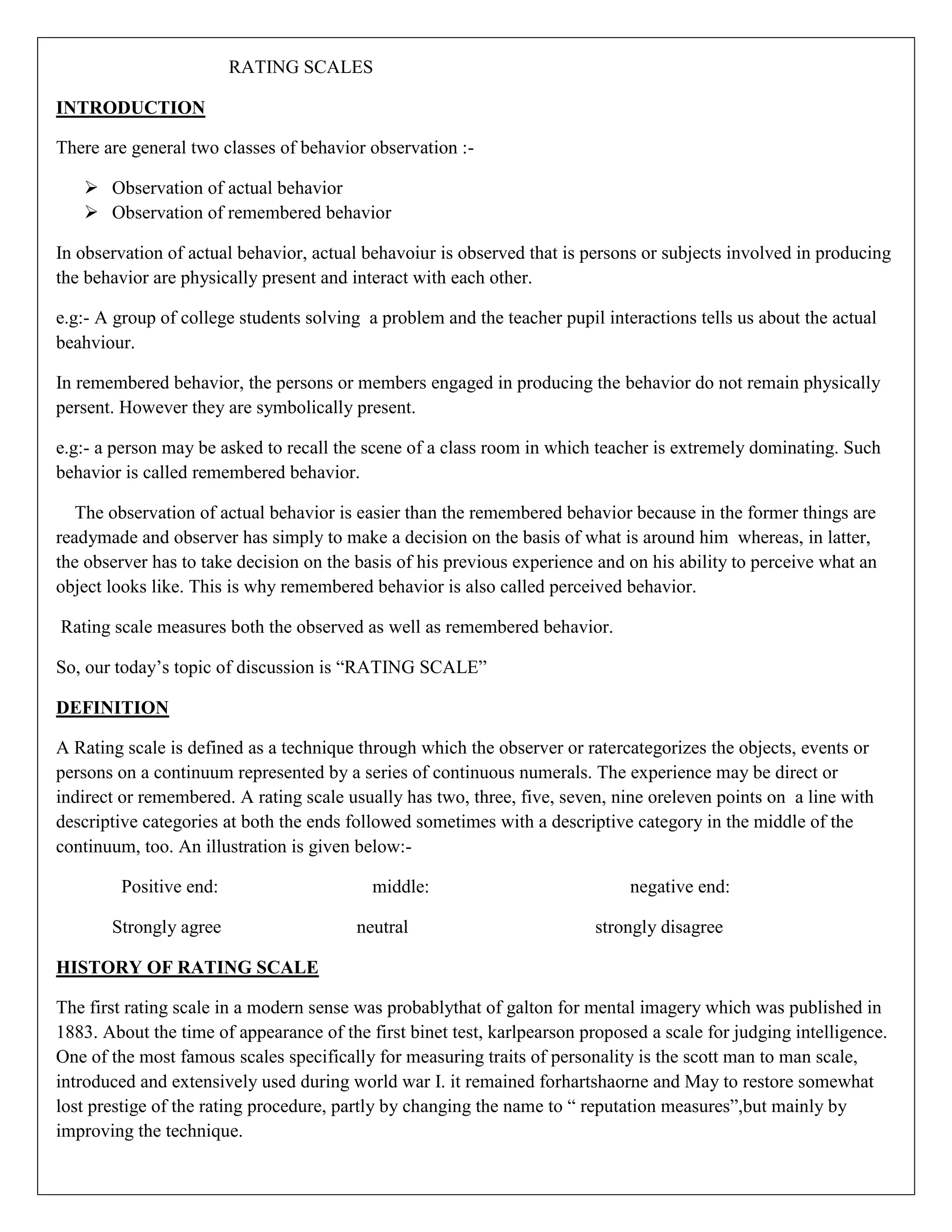 Rating scales | DOCX