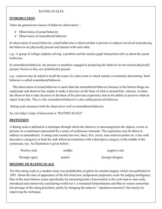 Rating scales | DOCX