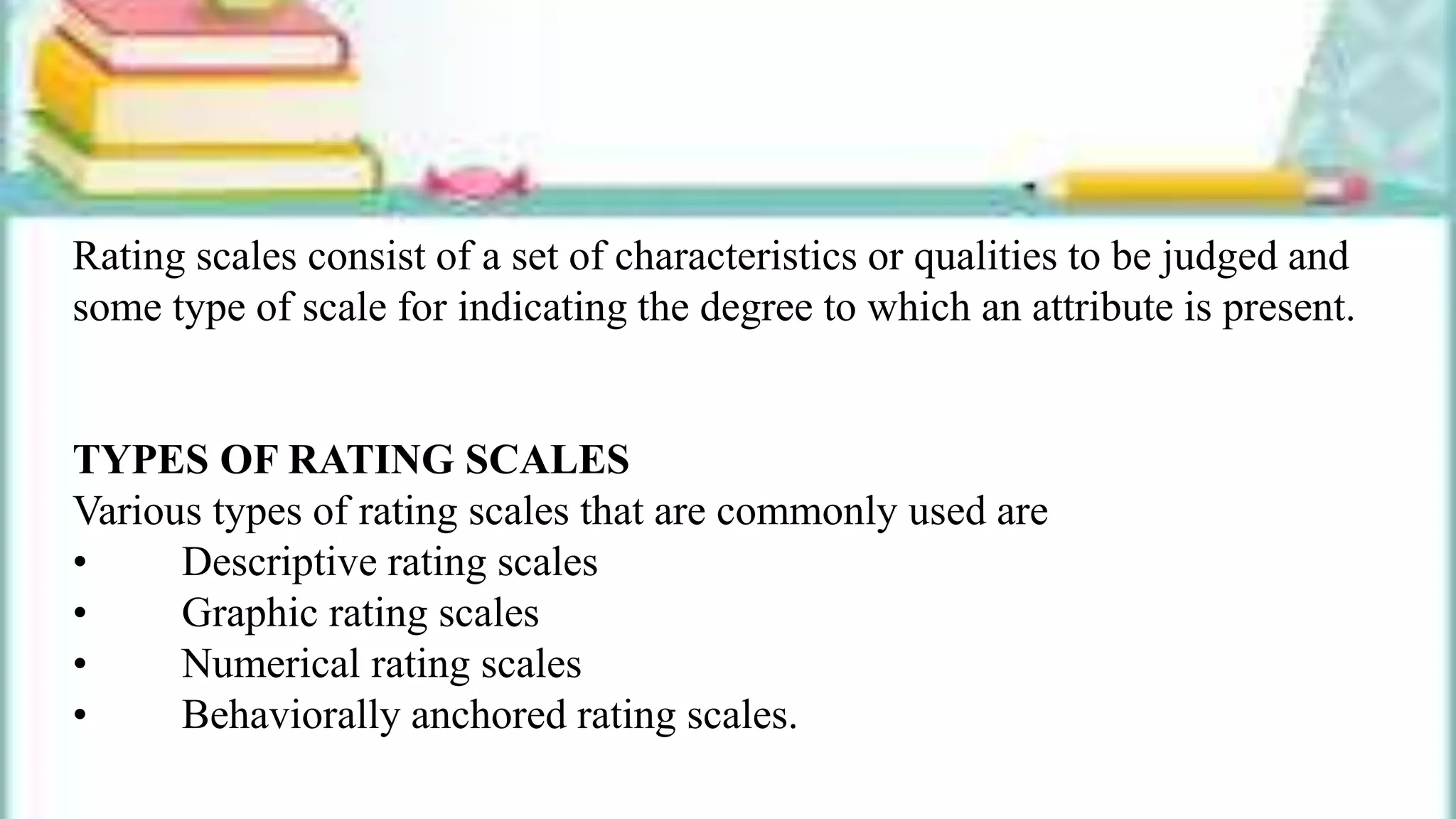 Rating scales, checklists and attitude scales | PPTX