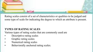 Rating scales, checklists and attitude scales | PPTX