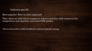 CSR Rating System | PPTX