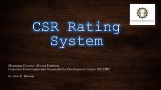 CSR Rating System | PPTX