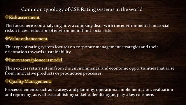 CSR Rating System | PPT