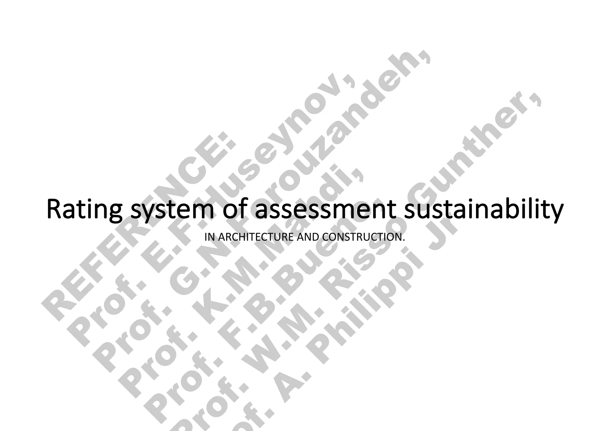 Rating system of assessing sustainability..pdf