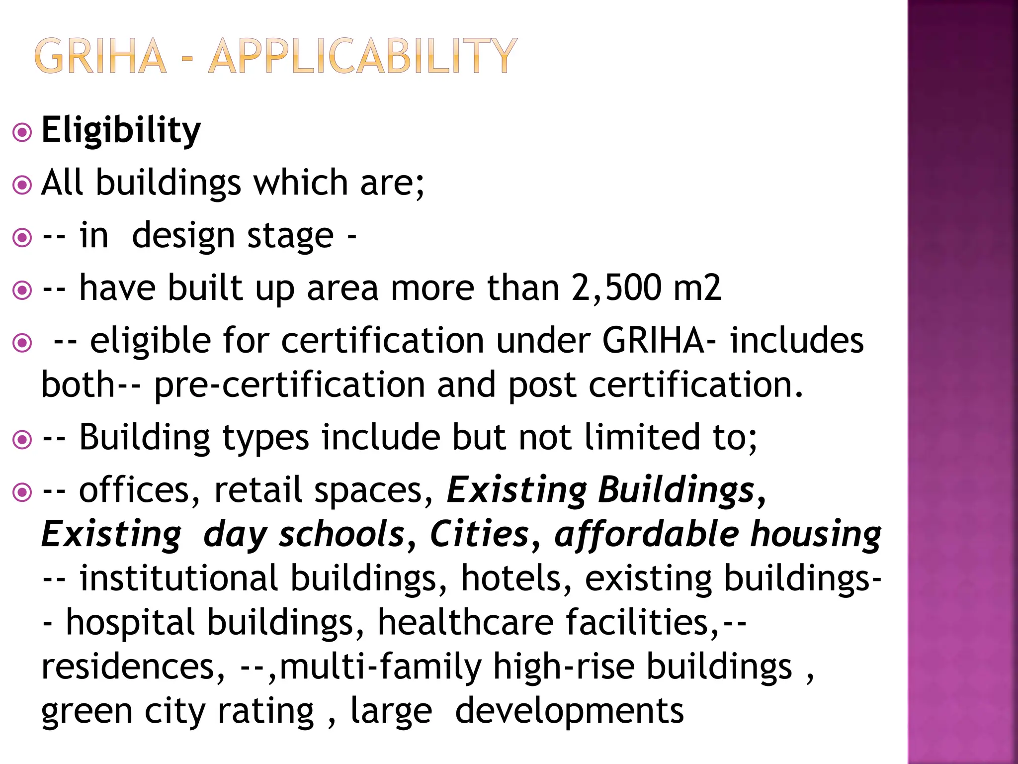 RATING SYSTEMS- IGBC, GRIHA, LEED--.pptx