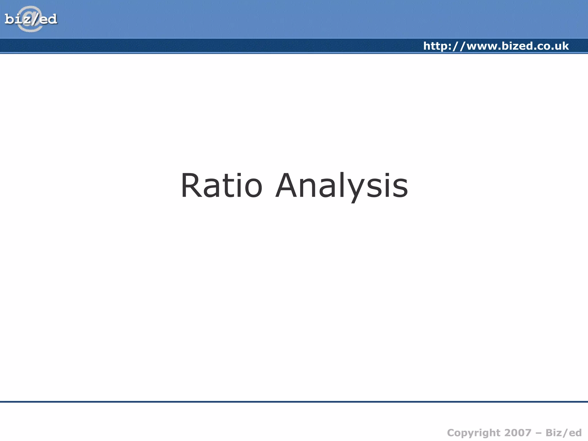 ratio analysis | PPT | Business Accounting & Finance | Business