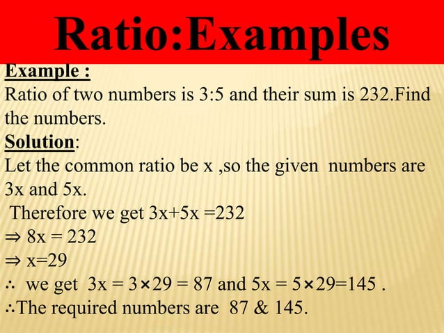 Ratio | PPT