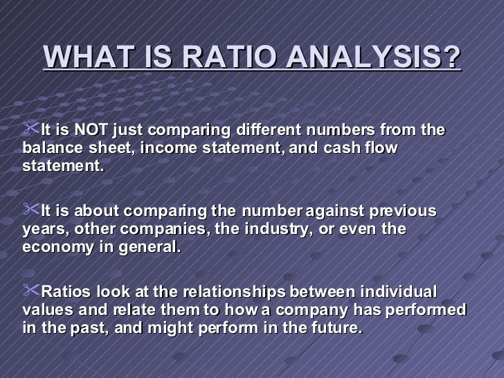 Ratio Analysis