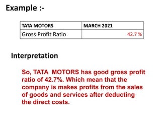 Ratio analysis of Tata motors | PPTX