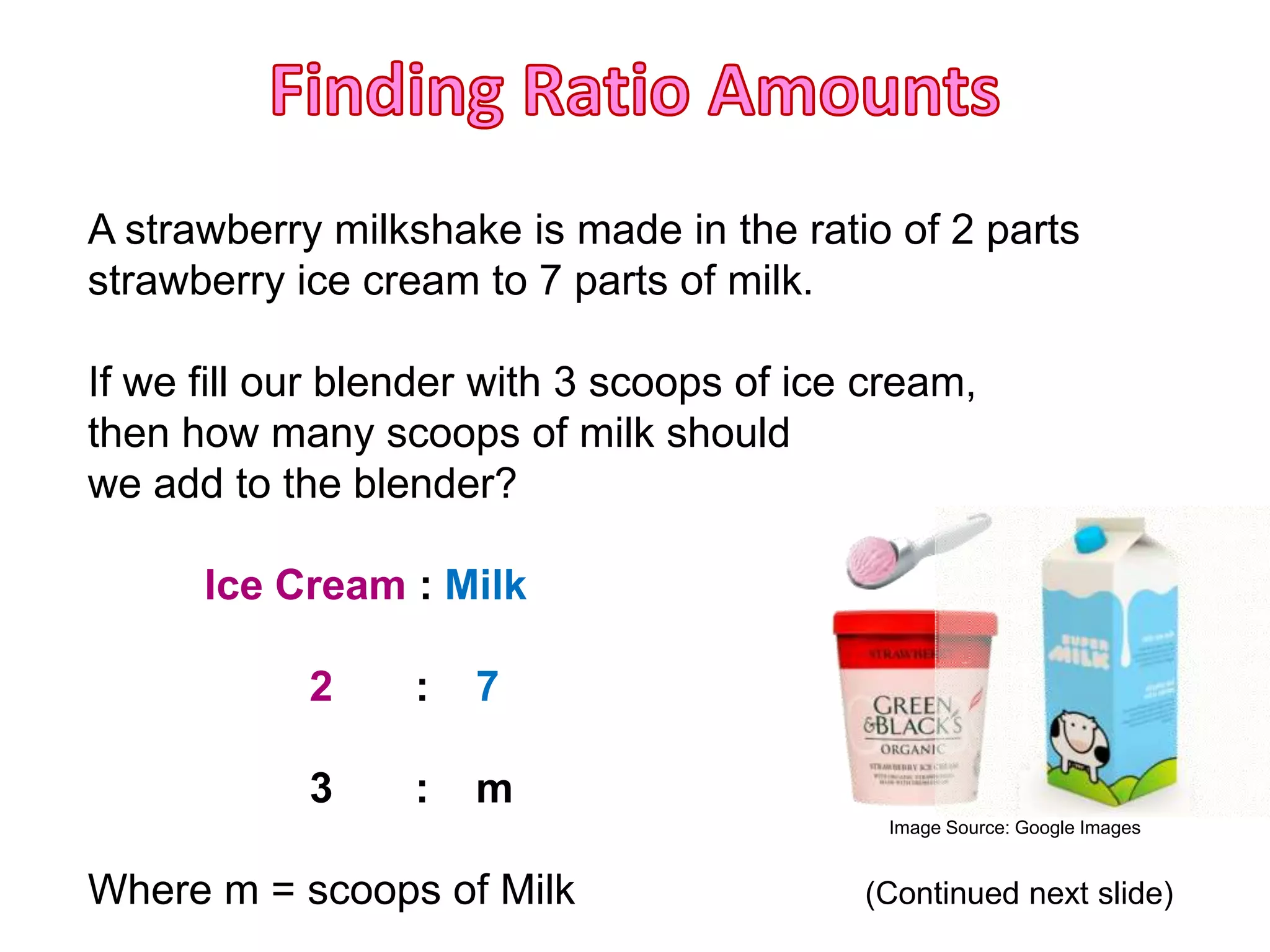 Finding Ratio Amounts in Proportions | PPTX