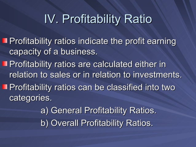 Ratio Analysis | PPT