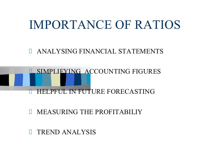 Ratio analysis