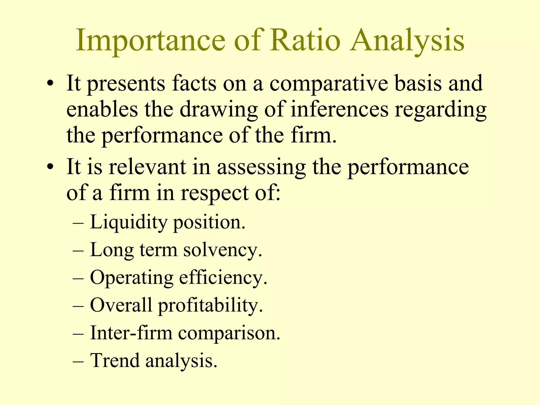 Ratio analysis | PPTX