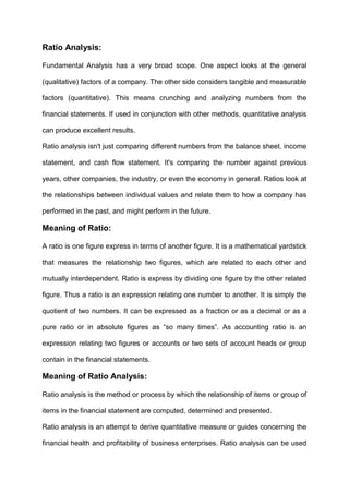 Ratio analysis.... | DOCX