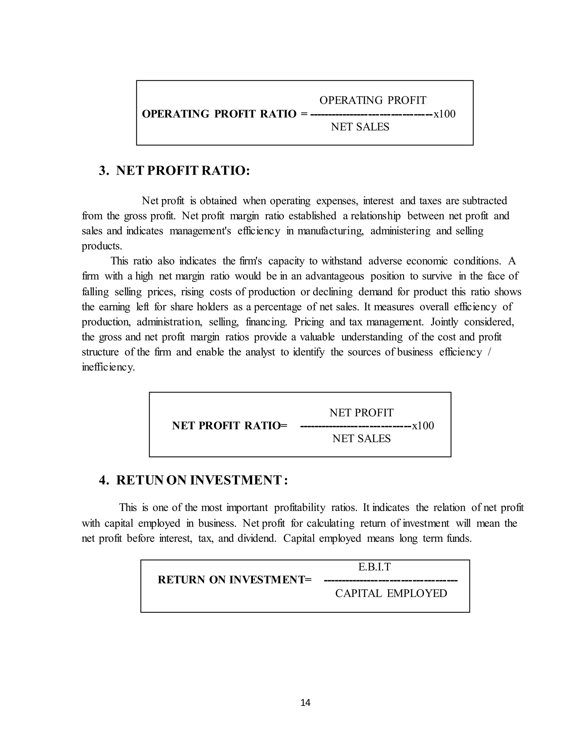 Ratio analysis project | DOCX