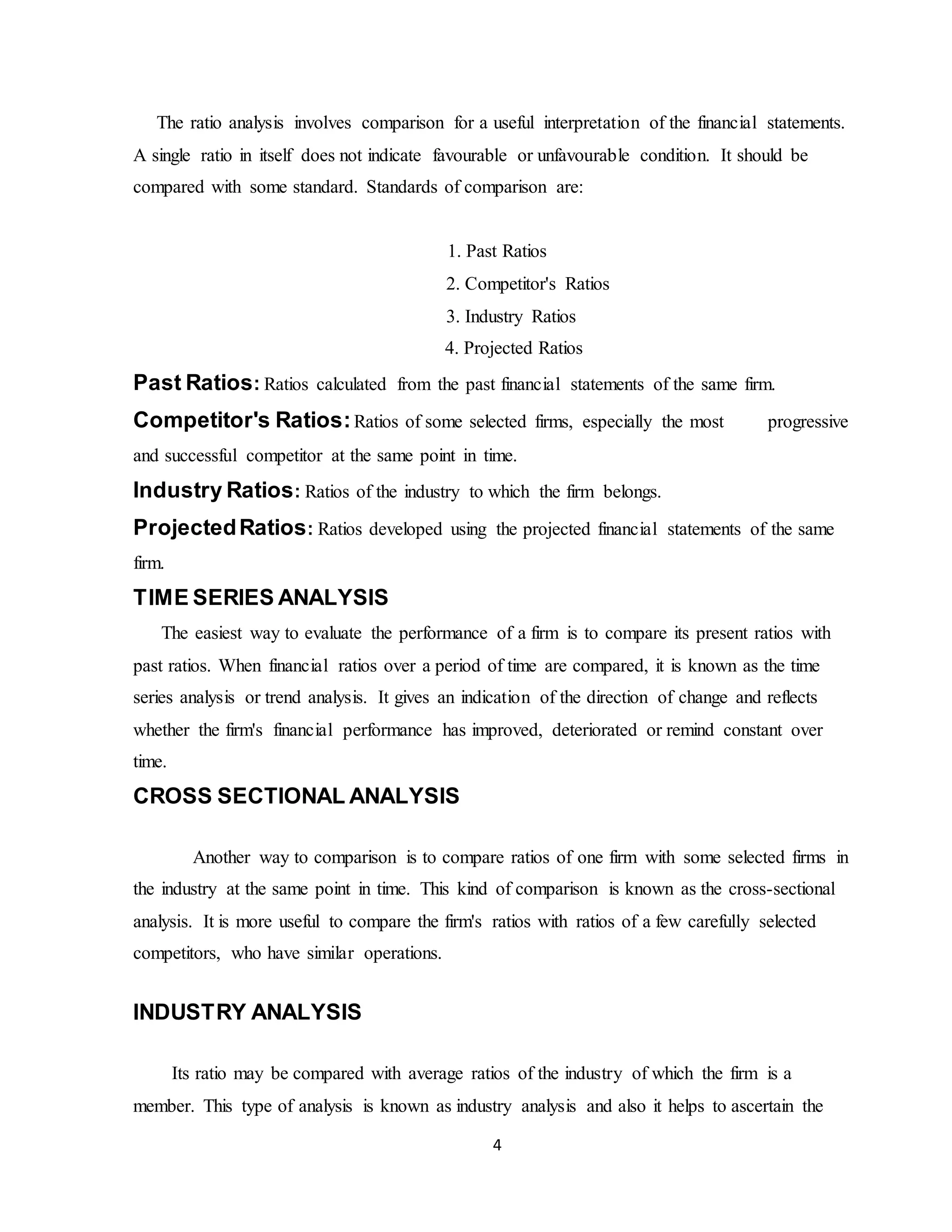Ratio analysis project | DOCX