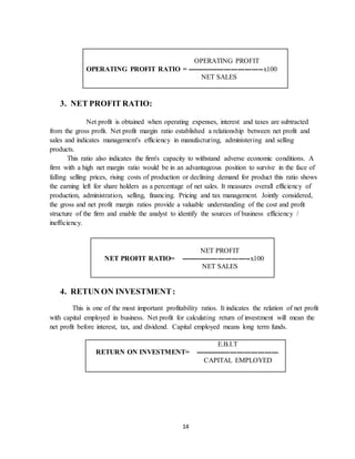 Ratio analysis project | DOCX