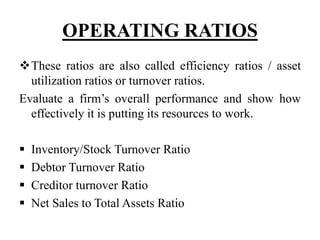 Ratio analysis | PPTX