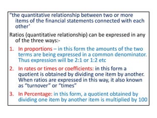 Ratio analysis | PPTX