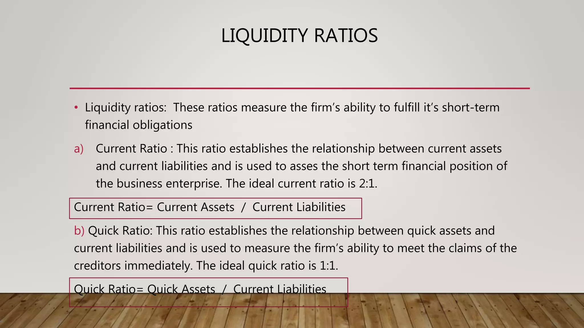 RATIO ANALYSIS | PPTX