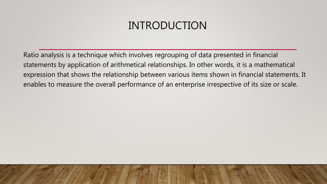 RATIO ANALYSIS | PPT