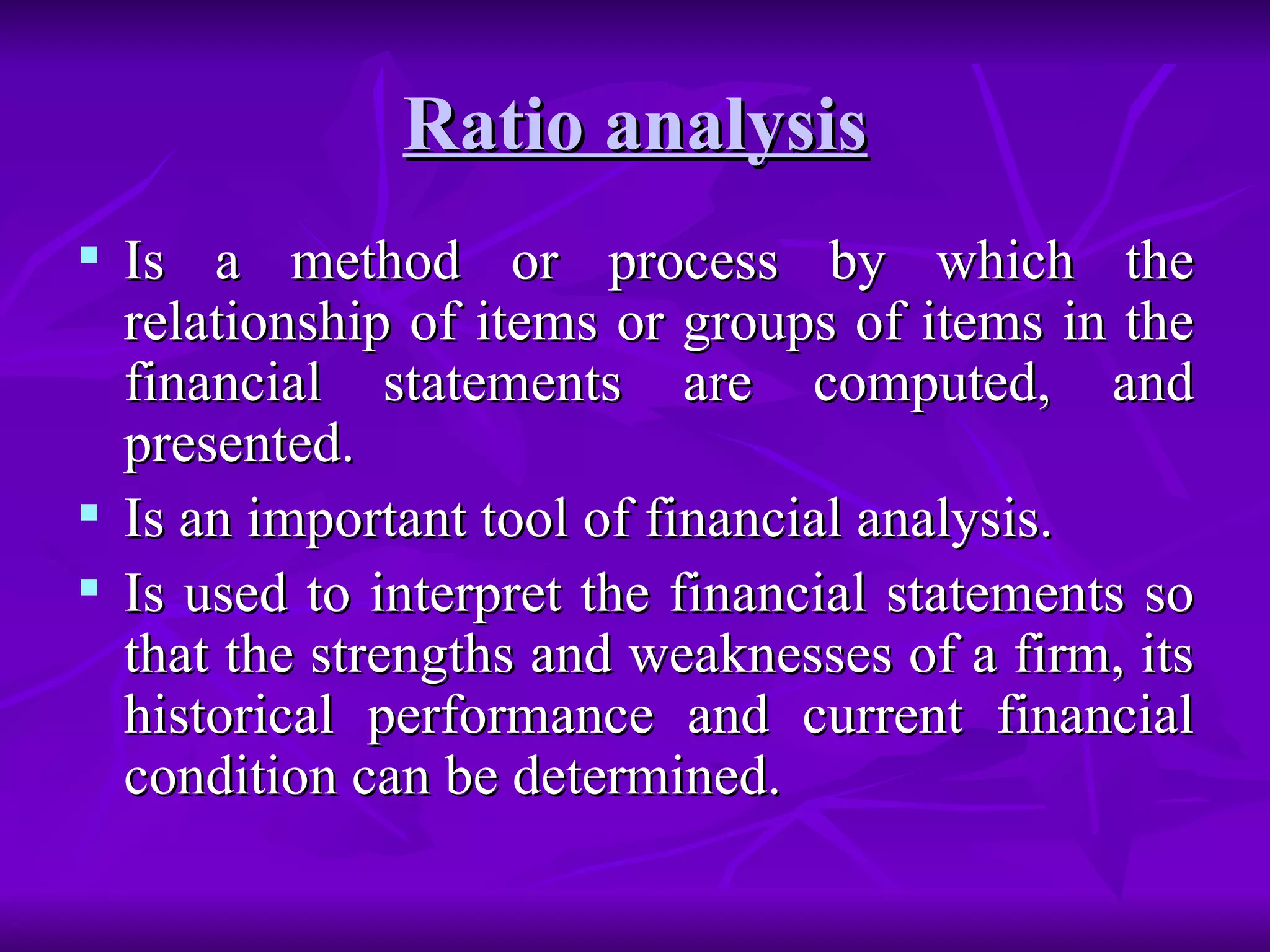 Ratio analysis | PDF