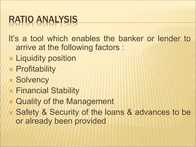 RATIO ANALYSIS.ppt | Stocks and Bonds | Personal Investing