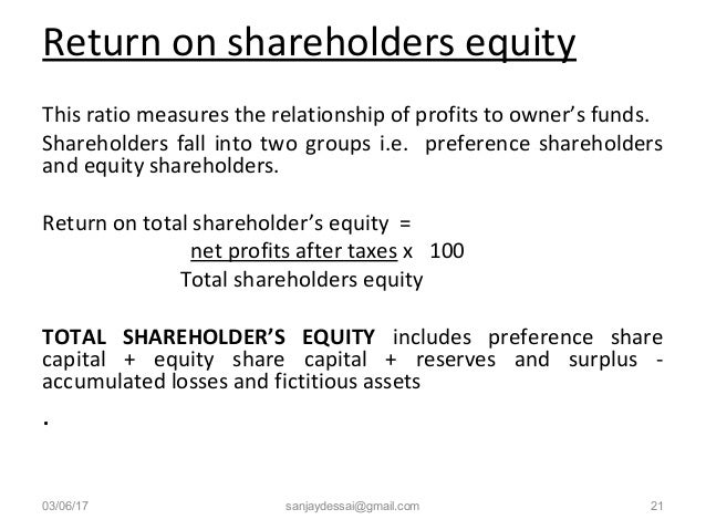 Ratio analysis - Financial ratios for B Com students