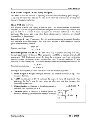 Ratio analysis theory-prime | PDF