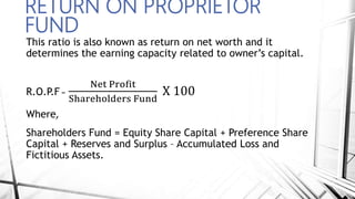 Ratio analysis | PPTX