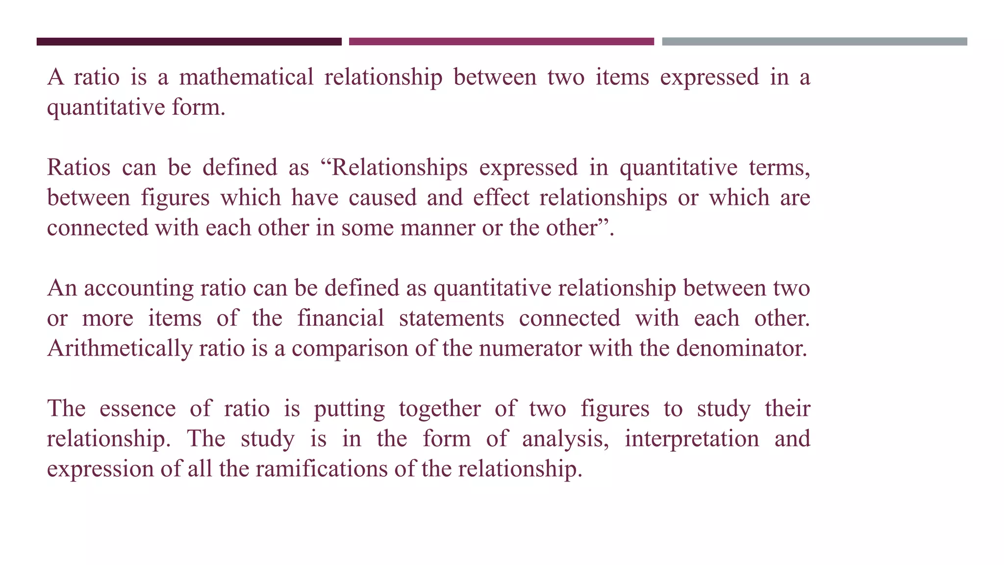 Ratio analysis - Introduction | PPTX