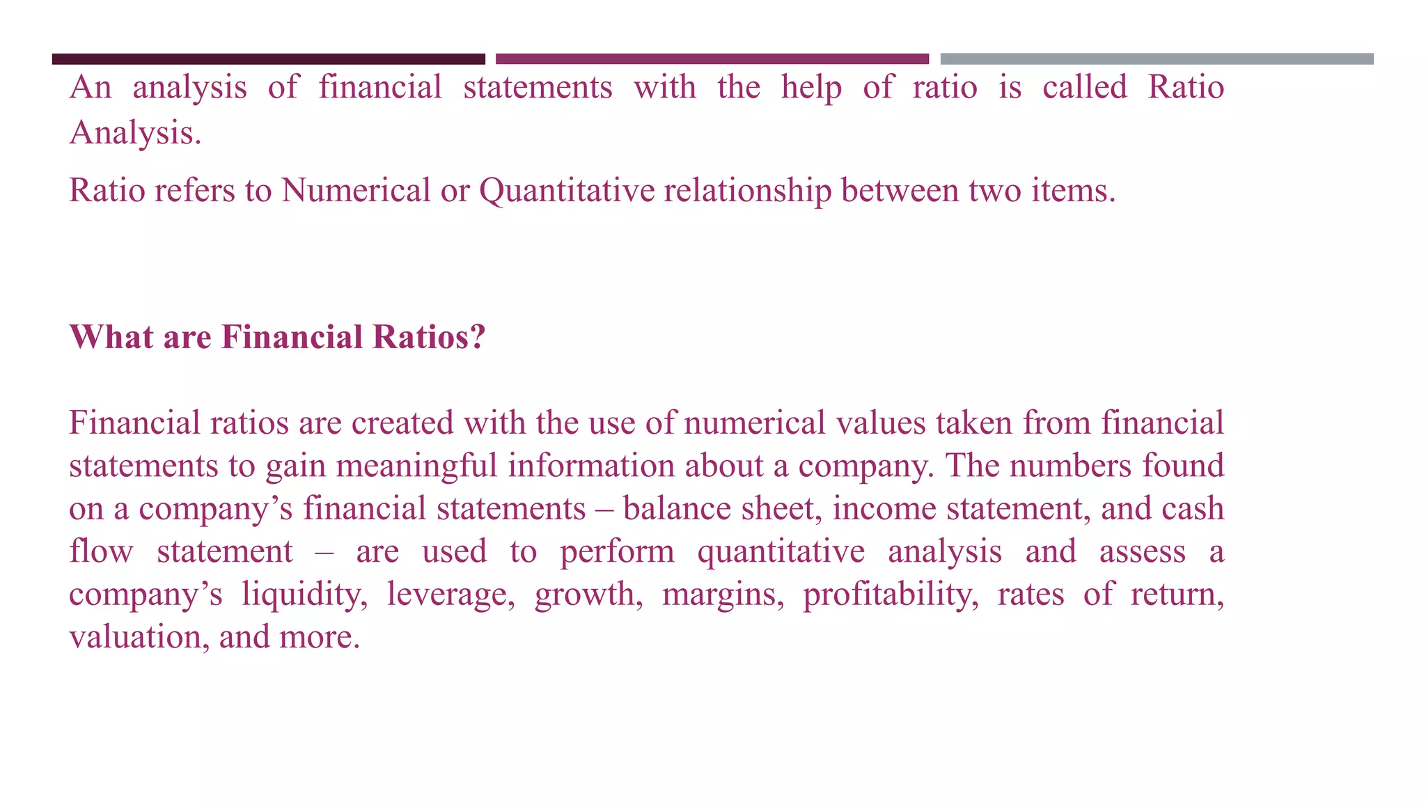 Ratio analysis - Leverage Ratios | PPTX