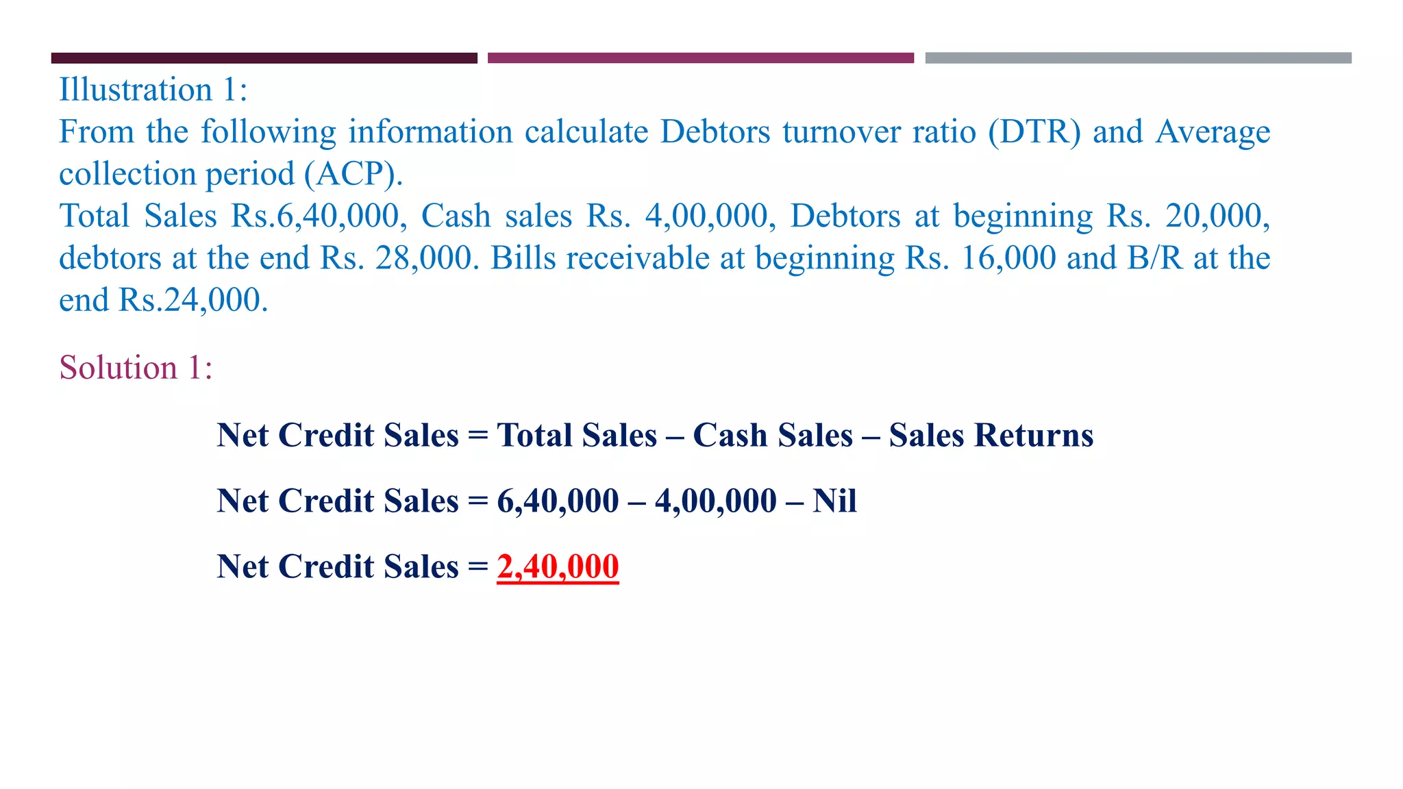 Ratio Analysis - Debtors Turnover Ratio | PPTX