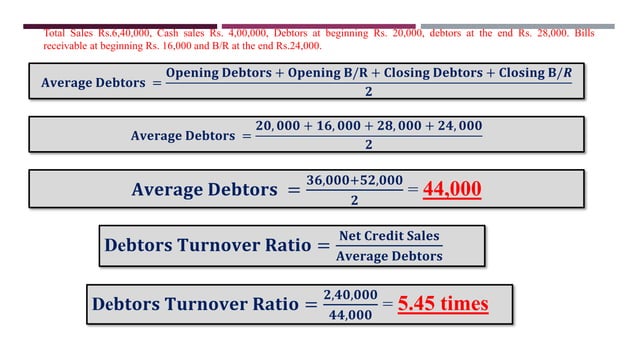 Ratio Analysis - Debtors Turnover Ratio | PPTX | Business Accounting ...