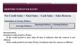 Ratio Analysis - Debtors Turnover Ratio | PPTX