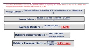 Ratio Analysis - Debtors Turnover Ratio | PPT