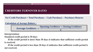 Ratio Analysis - Creditors Turnover Ratio | PPTX