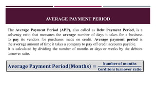 Ratio Analysis - Creditors Turnover Ratio | PPTX