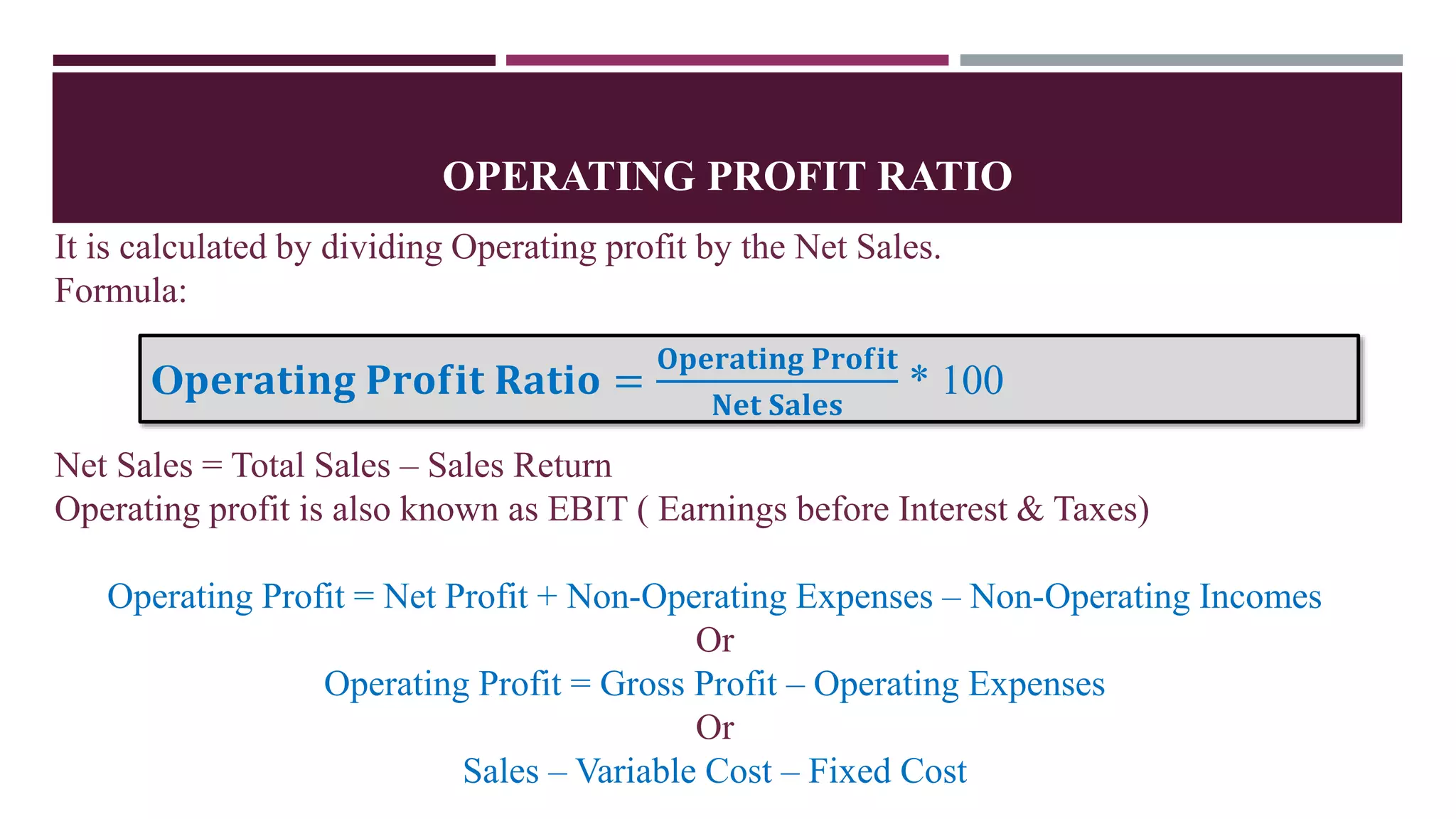 Ratio Analysis - profitability ratios – 1 | PPTX