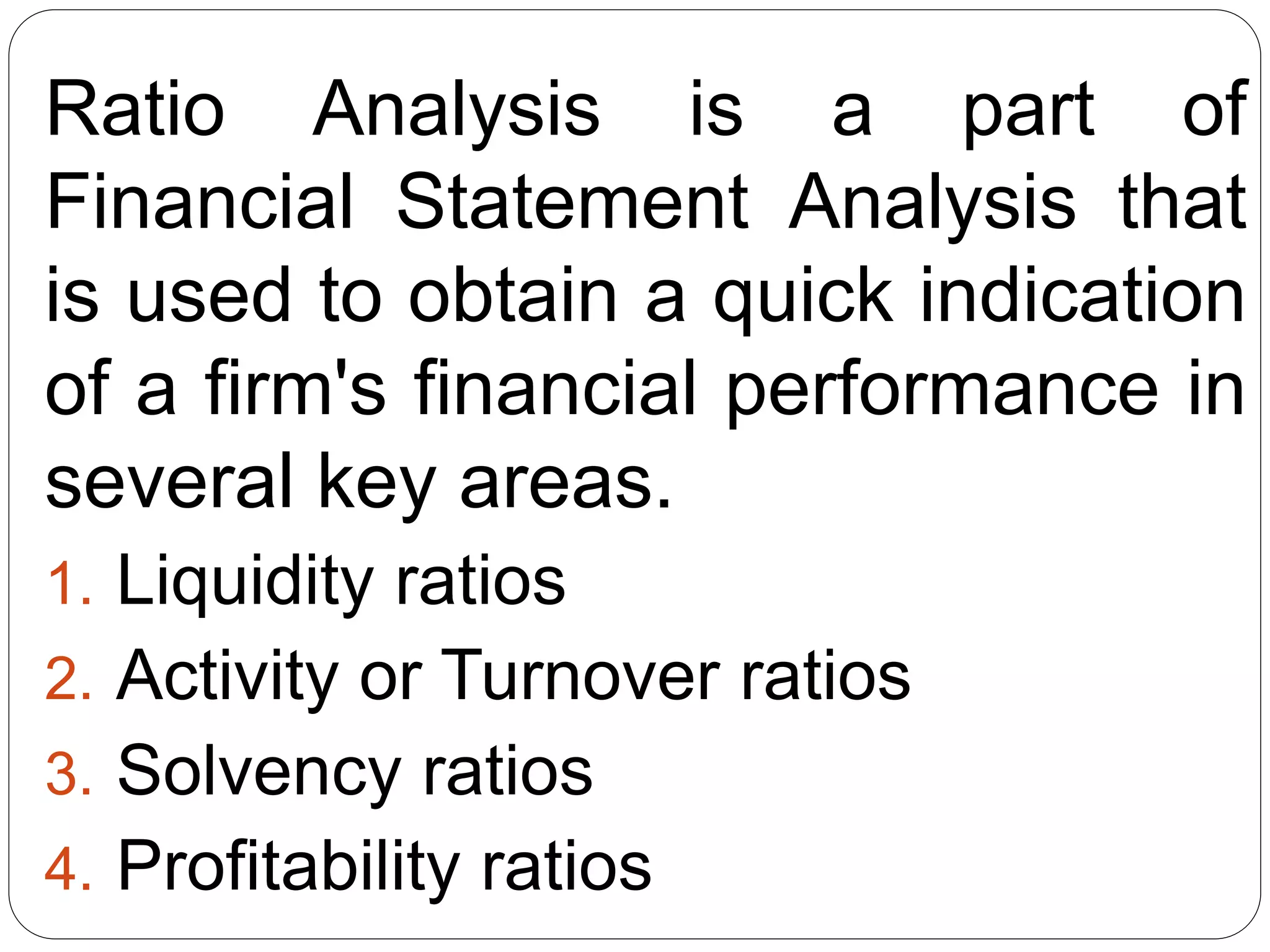Ratio analysis advantages and limitations (Complete Chapter) | PPTX