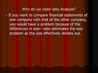 Ratio Analysis Power Point Presentation .ppt