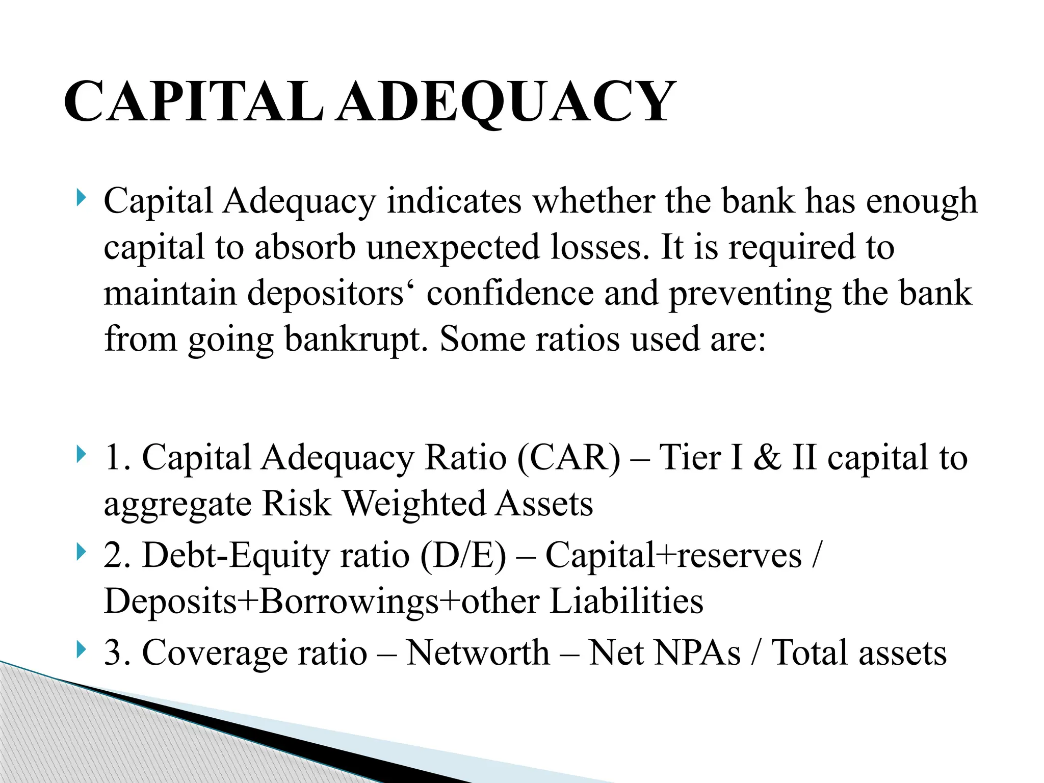 RATIO ANALYSIS IN BANKS for performance evaluation | PPTX