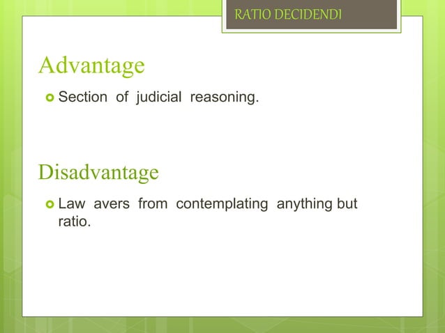 Ratio and obiter dictum | PPTX | Law