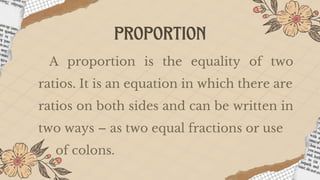 Math 9 : Quarter III Similarity : Ratio and Proportion | PPTX