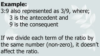 Ratio and Proportion mathematics simple.pptx | Physics | Science