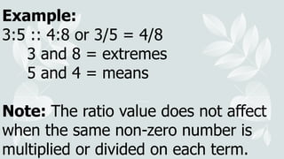 Ratio and Proportion mathematics simple.pptx | Physics | Science