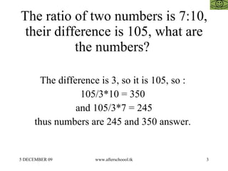 Ratio And Proportion For Aptitude Tests | ODP